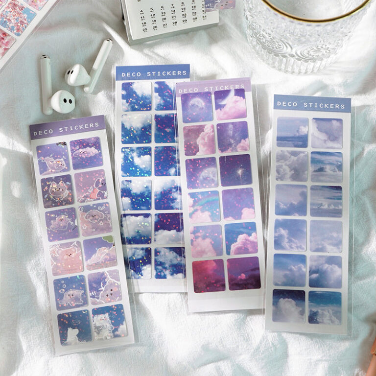 Cartoon Sequin Cloud Vinyl Stickers - Sumflying Craft