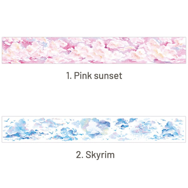 Colorful Cloud Long Strip Washi Tape Sti | Sumflying Craft