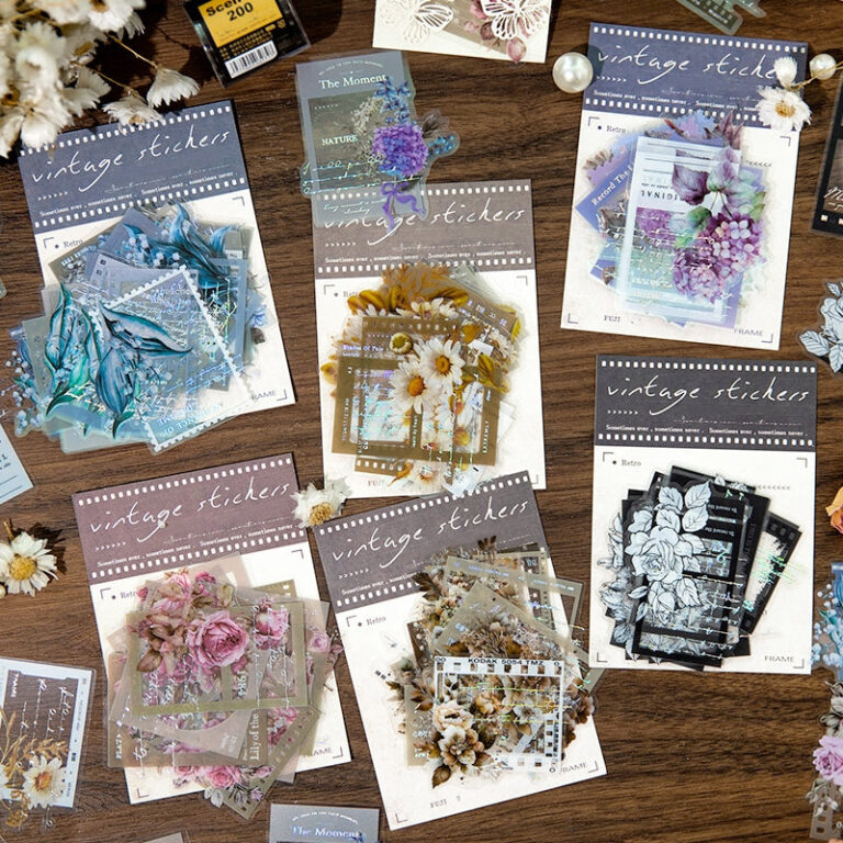 Film and Flower Clear Transparent Stickers - Sumflying Craft