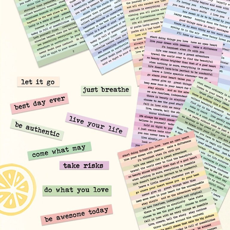 Words and Labels Stickers – Sumflying Craft