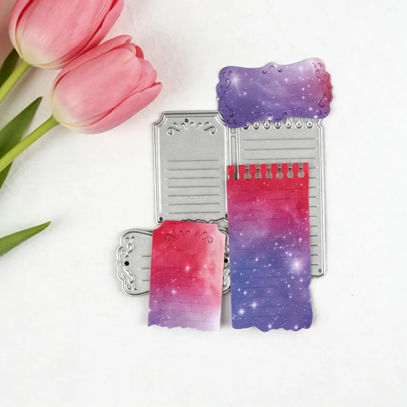 Sumflying Craft Mini Notebook Lined Paper Metal Cutting Dies - Spiral ...